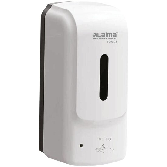 Дозатор для жидкого антисептика Laima PROFESSIONAL SUPER, сенсорный, 1 л, белый, ABS-пластик