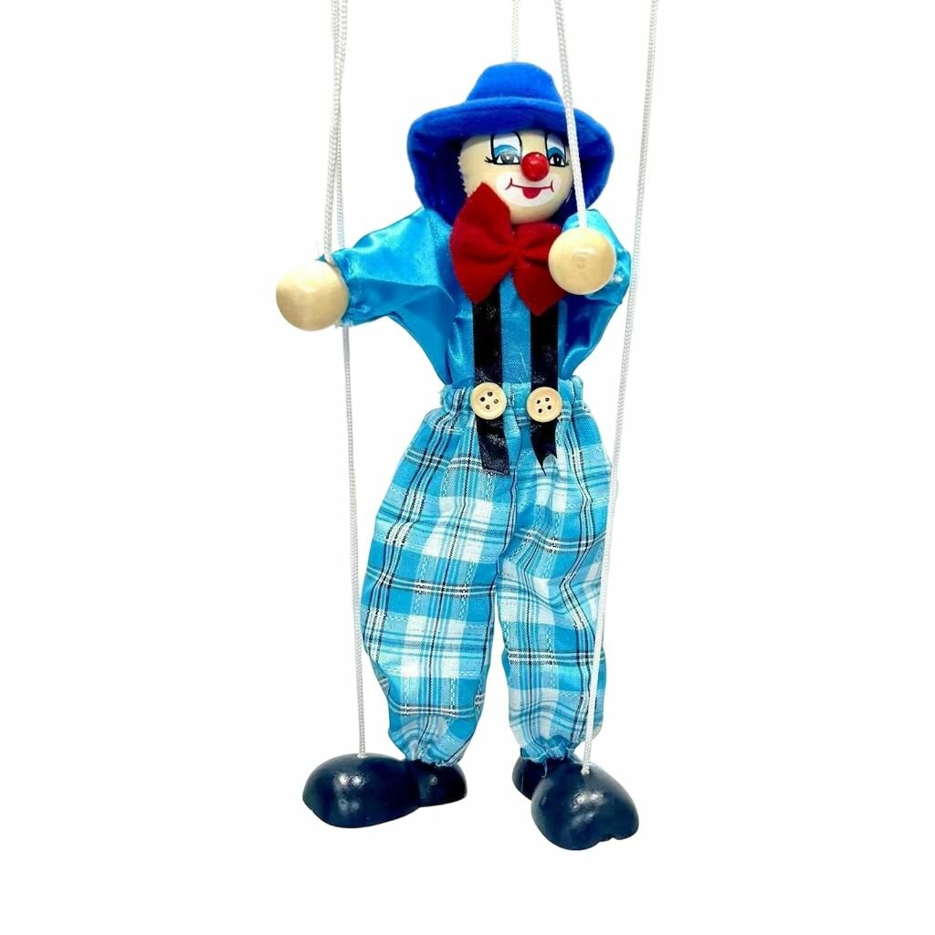 Игрушка-маппет-клоун-Синяя