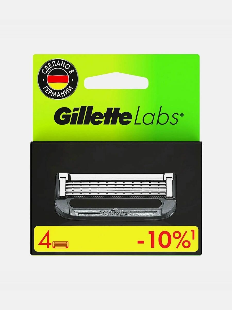 GILLETTE Сменные кассеты Labs, 4 шт.