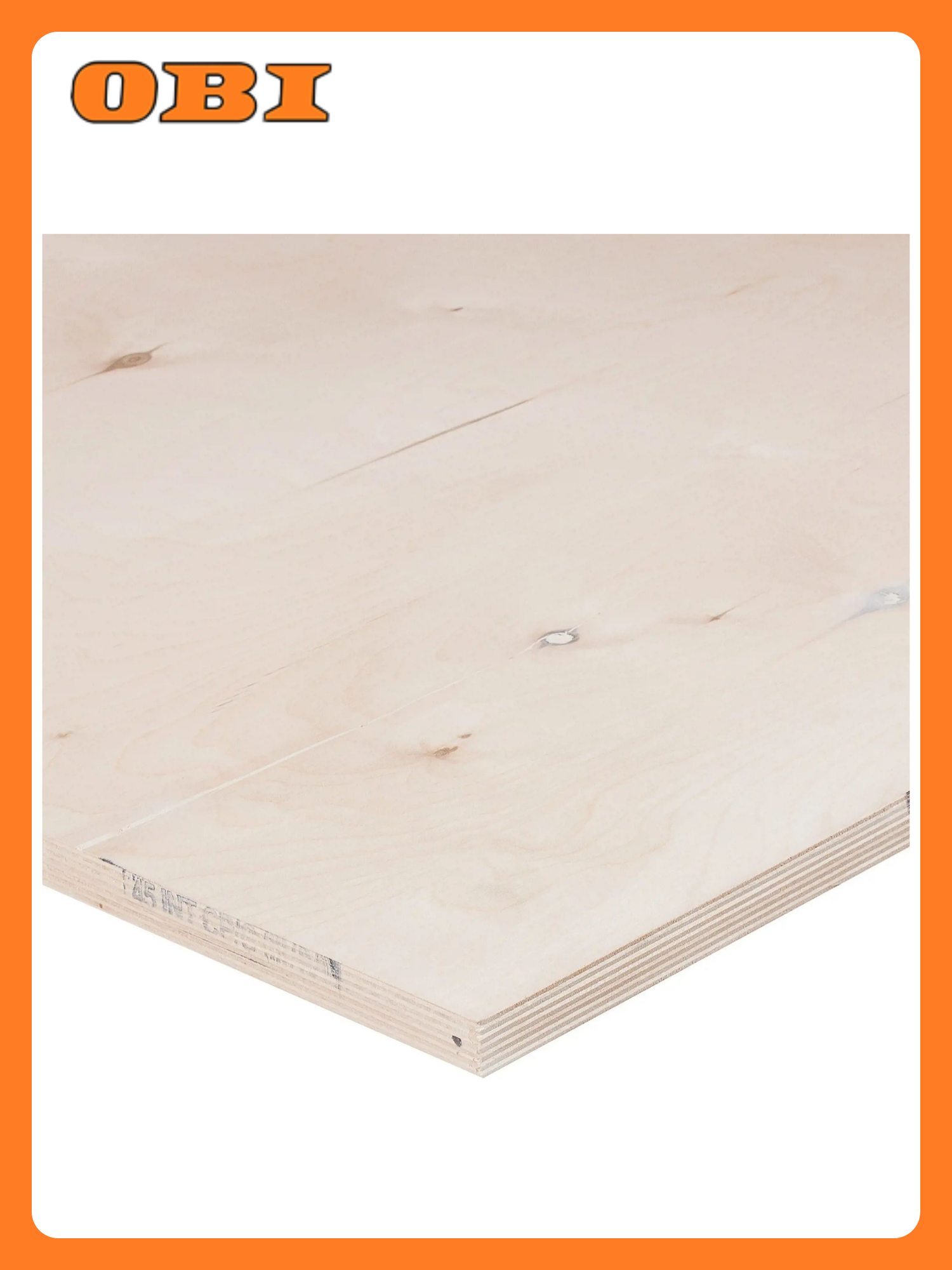 Фанера базис, березовая, шлифованная, сорт 2/4, 760 x 760 х 8 мм