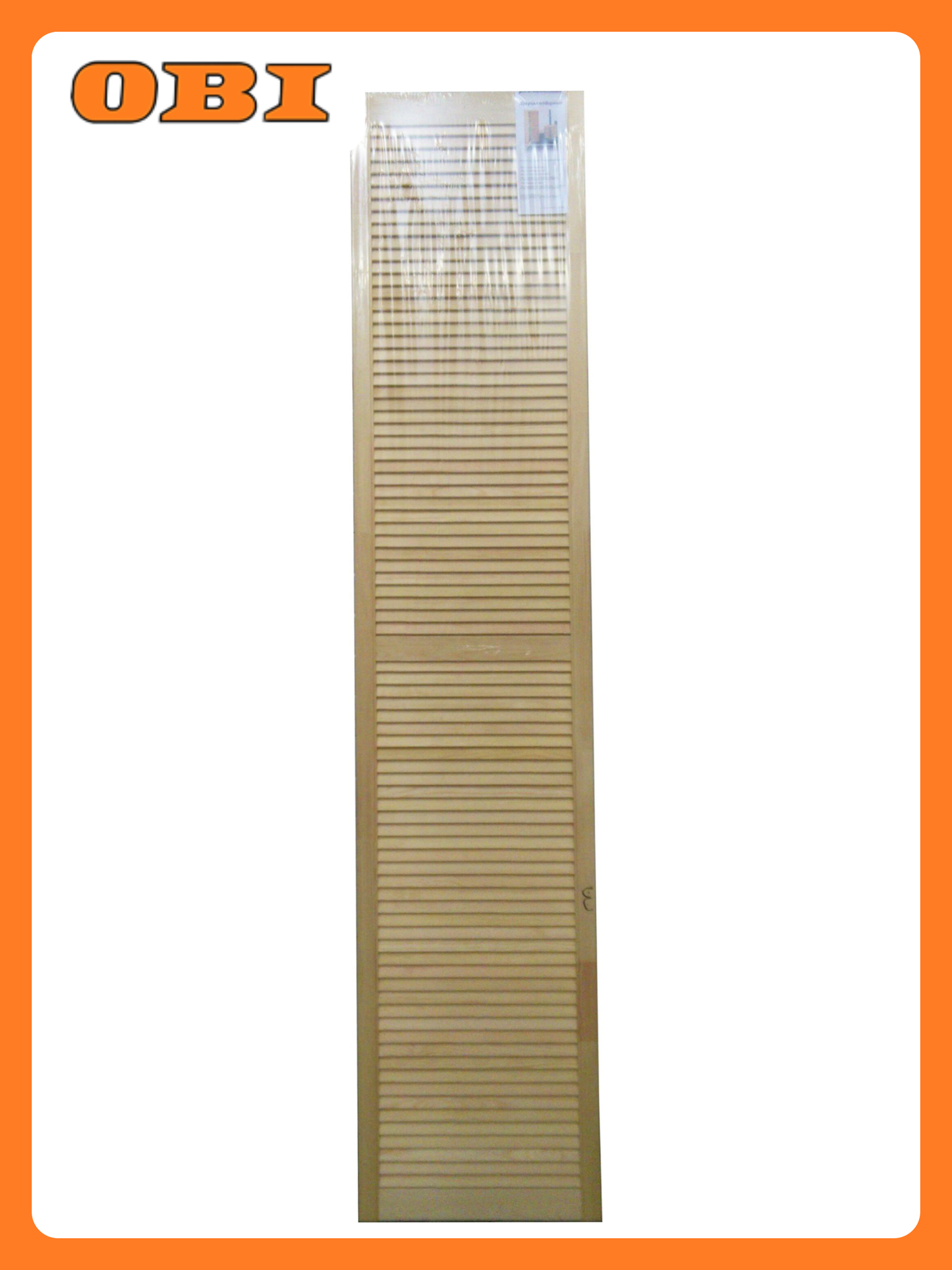 Жалюзийная дверь, из массива ели, сорт A, 2013 мм x 394 мм x 20 мм