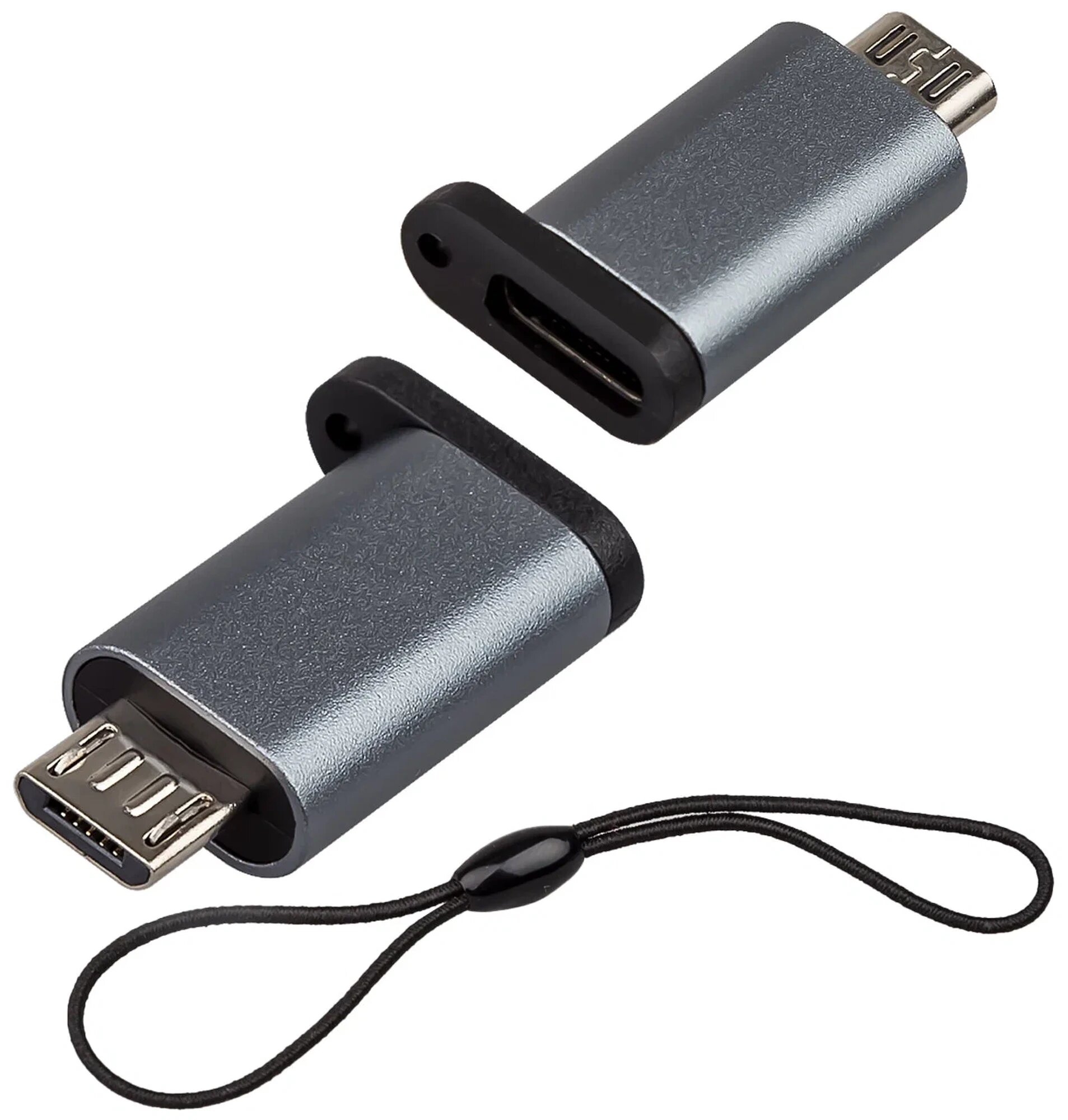 Переходник ISA P-25, с Micro USB на USB Type-C, 1 шт, цвет черный
