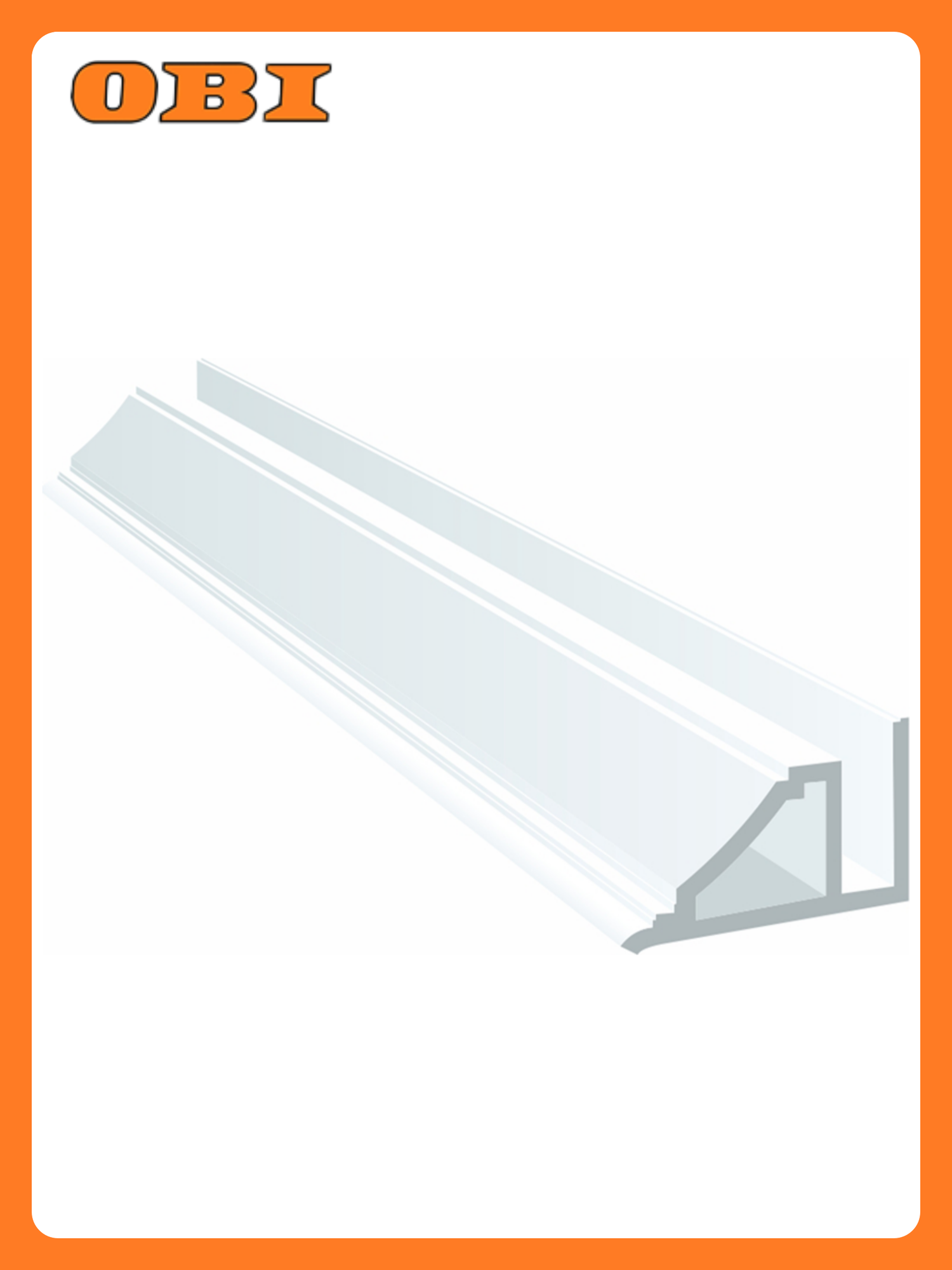 Плинтус Stella (50), потолочный, для ПВХ панелей, 15x300 см, пластик