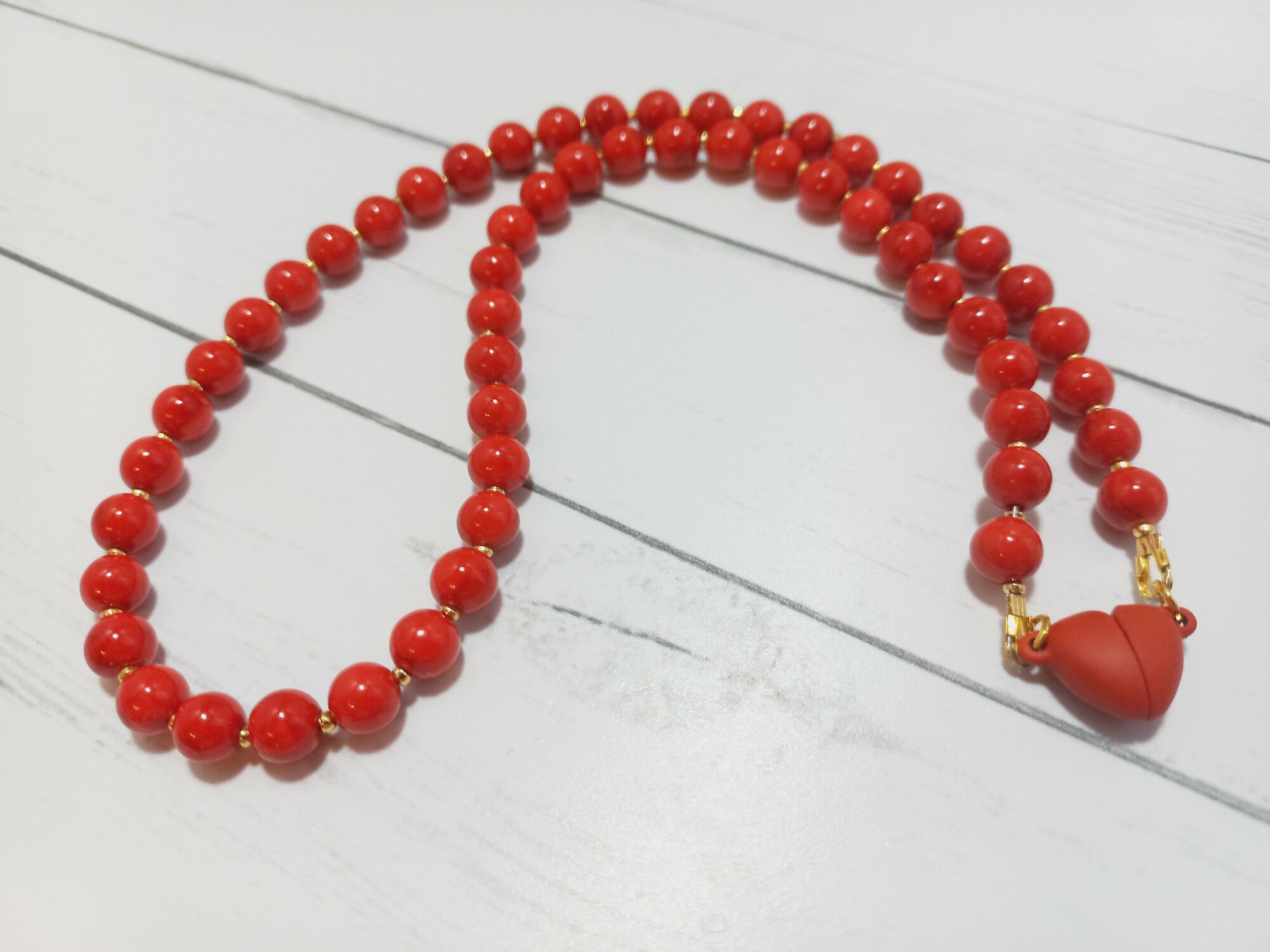 Бусы, коралл