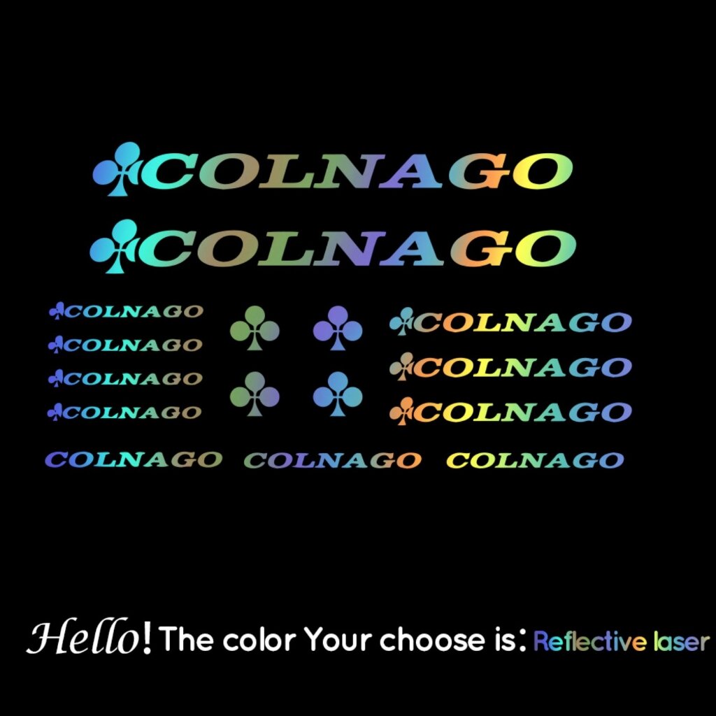 Наклейка COLNAGO подходит для автомобилей-лазерный цвет-30 см x 19,9 см