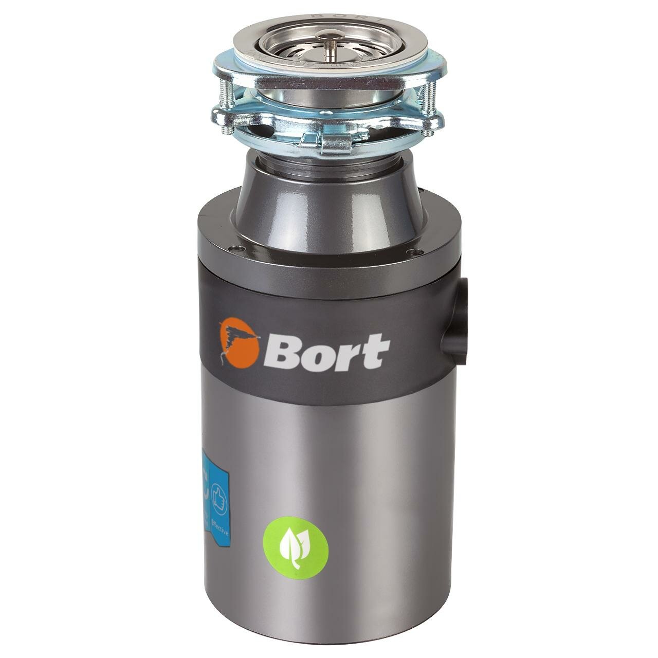 Измельчитель пищевых отходов Bort Titan 4000 Plus, 0.75 л. с, 560 Вт, 3200 об/мин, пневмокнопка, камера 1.4 л