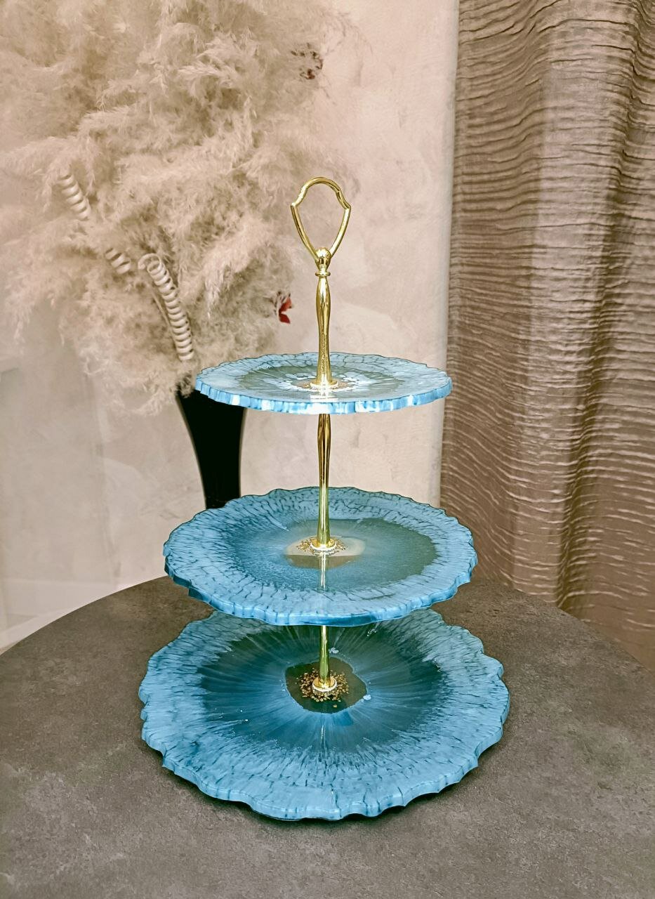 Фруктовница из эпоксидной смолы ручной работы