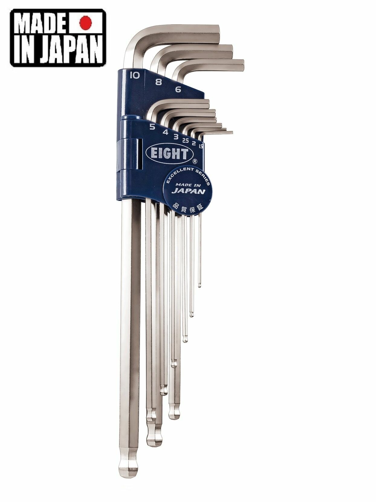 Сделано в Японии набор профессиональных шестигранных ключей EIGHT TLS-9N Головки HEX+BallpointHex