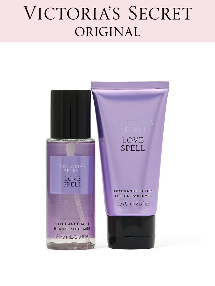 Набор Victoria's Secret лосьон и мист Love Spell Fragrance Duo