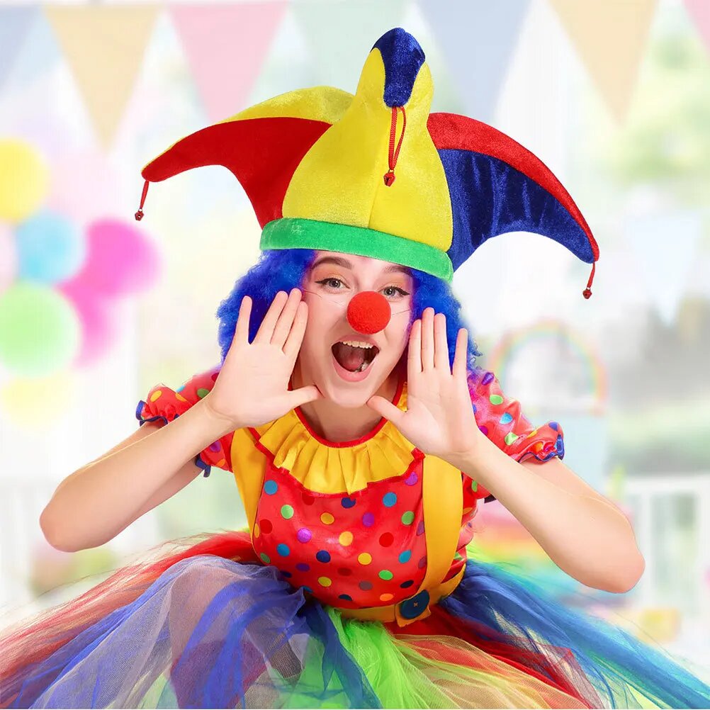 Шляпа клоуна с колокольчиками