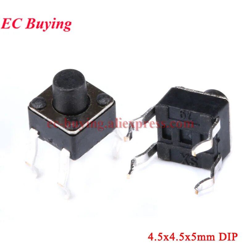 Мини-тактильные переключатели EC Buying 12В 50pcs, 5mm DIP