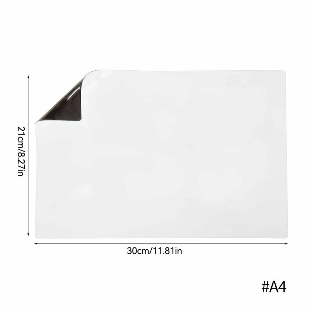 Магнитная белая доска А4/А3 на холодильник, гибкая стираемая поверхность, для заметок и списков покупок