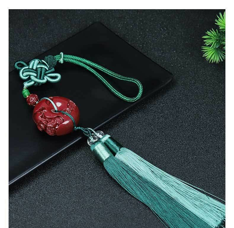 Подвеска для автомобиля из кристалла киновари, высокое содержание фиолетового золотого песка, древний стиль, подвеска Пиксиу, модель для прямой трансляции