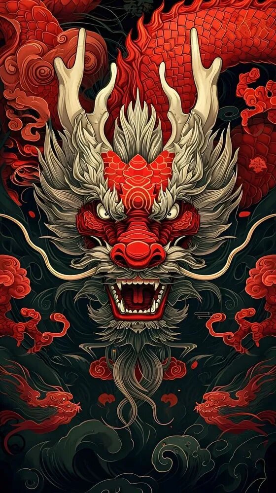 Алмазная Мозаика "Китайский Дракон" 40x50 См Алмазная Вышивка / Картина Стразами Подарков