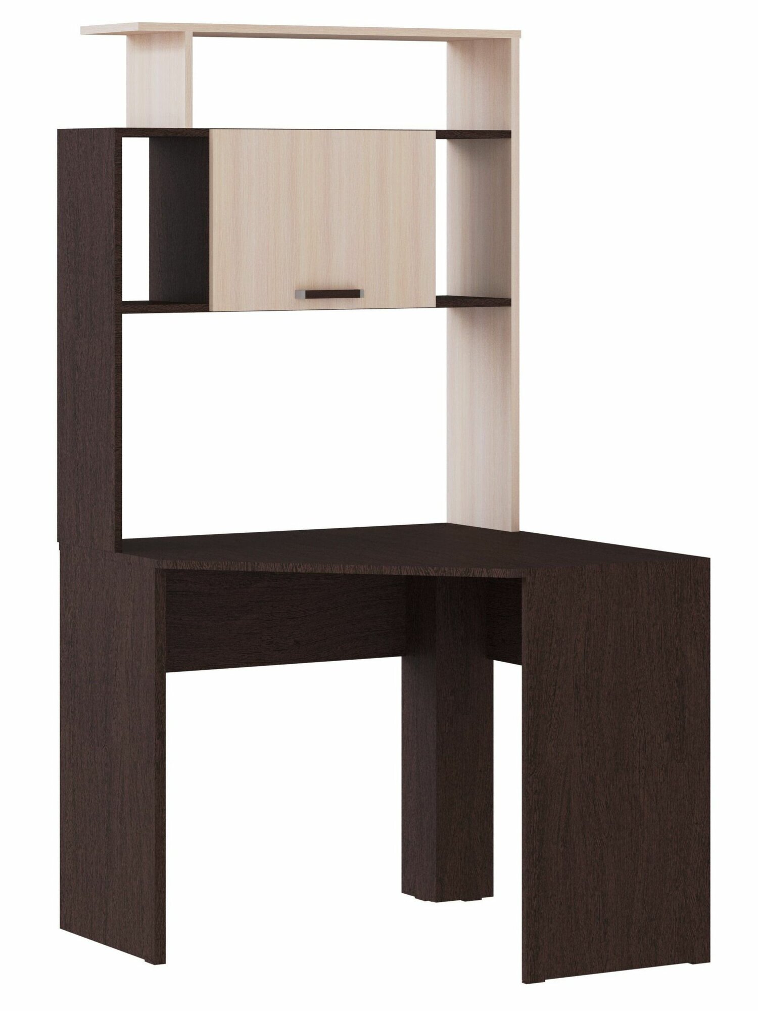 Стол компьютерный письменный с ящиками и полками, ЛДСП, 176x90x90 см, Квартет-12