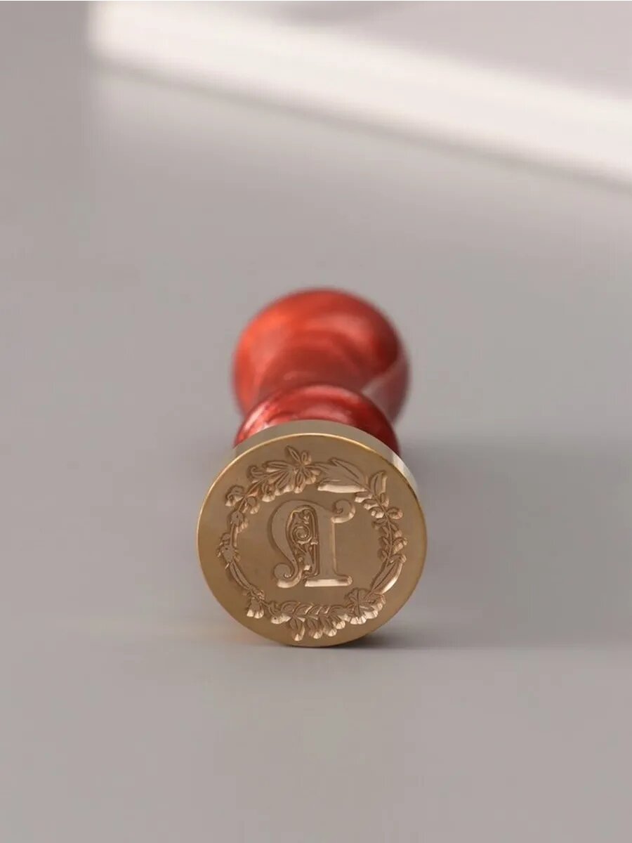 Уникальная печать для сургуча с венком и буквой N