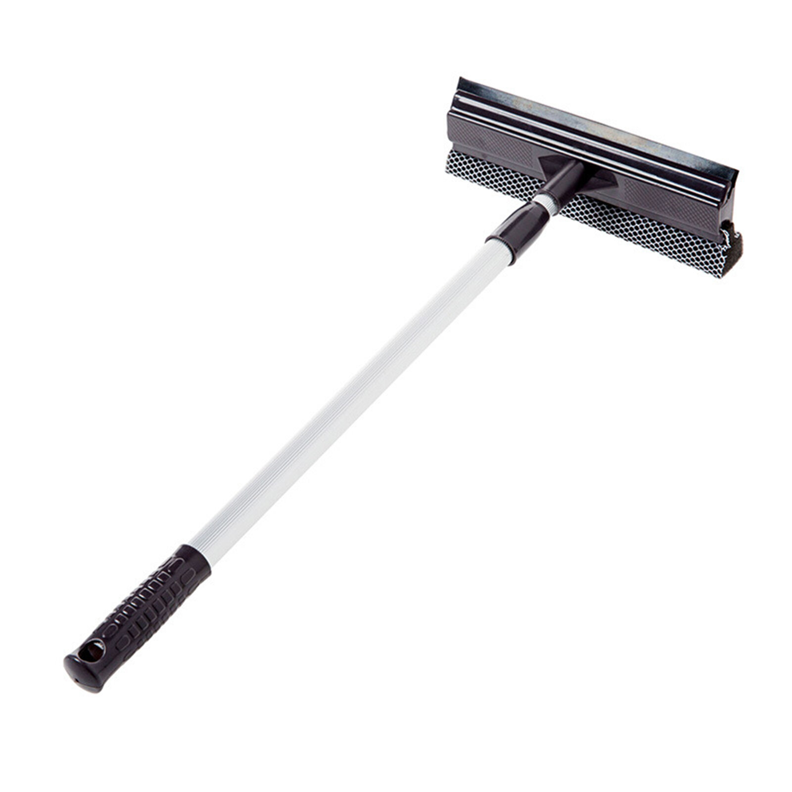 Extendable Window Squeegee черного цвета, материал алюминиевая штанга + губка + TPR, длина 55-95 см / 21.7-37.4 дюйма, размеры Small 20 см / 7.9 дюйма, Large 25 см / 9.8 дюйма (по выбору), количество 1 шт, инструменты для мойки окон, душевых кабин,