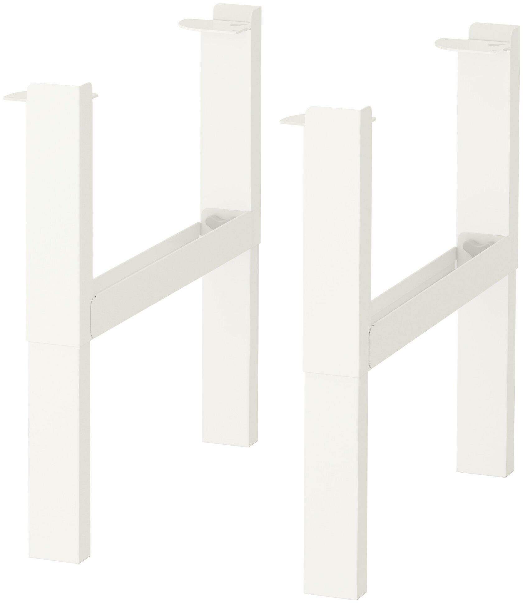 Подстолье икеа Поль, для столов, нержавеющая сталь, белое, 50кг