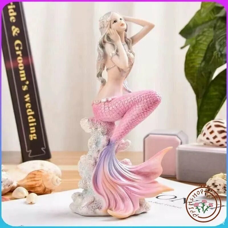 Эксклюзивная статуэтка спящей русалки для аквариумного декора