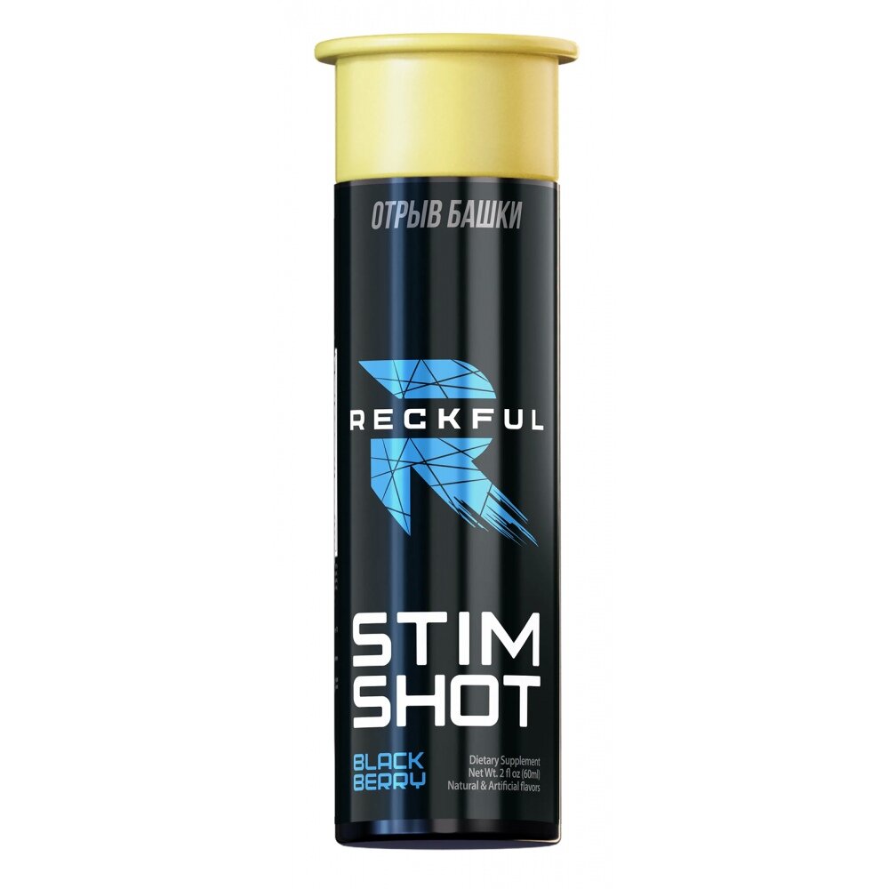 Предтреник Reckful Stim Shot, 60 мл, Вкус Fruit Punch / Фруктовый Пунш