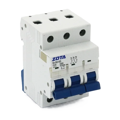 Автоматический выключатель Ev30-63 3P 4.5kA 25A C без перемычки, раздельный рычаг управления