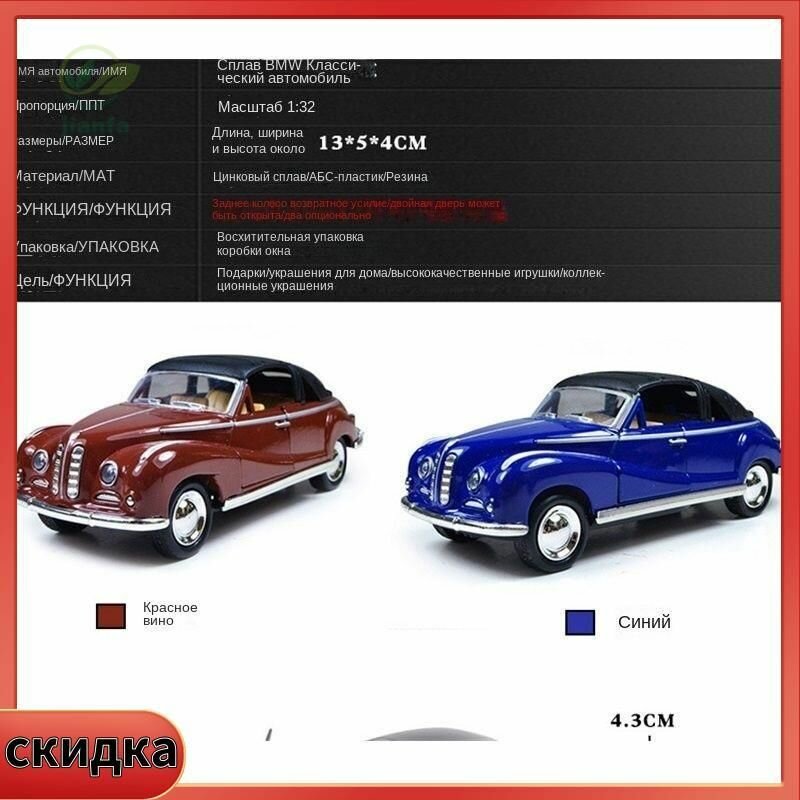 Винтажная классическая легковая автомобильная модель
