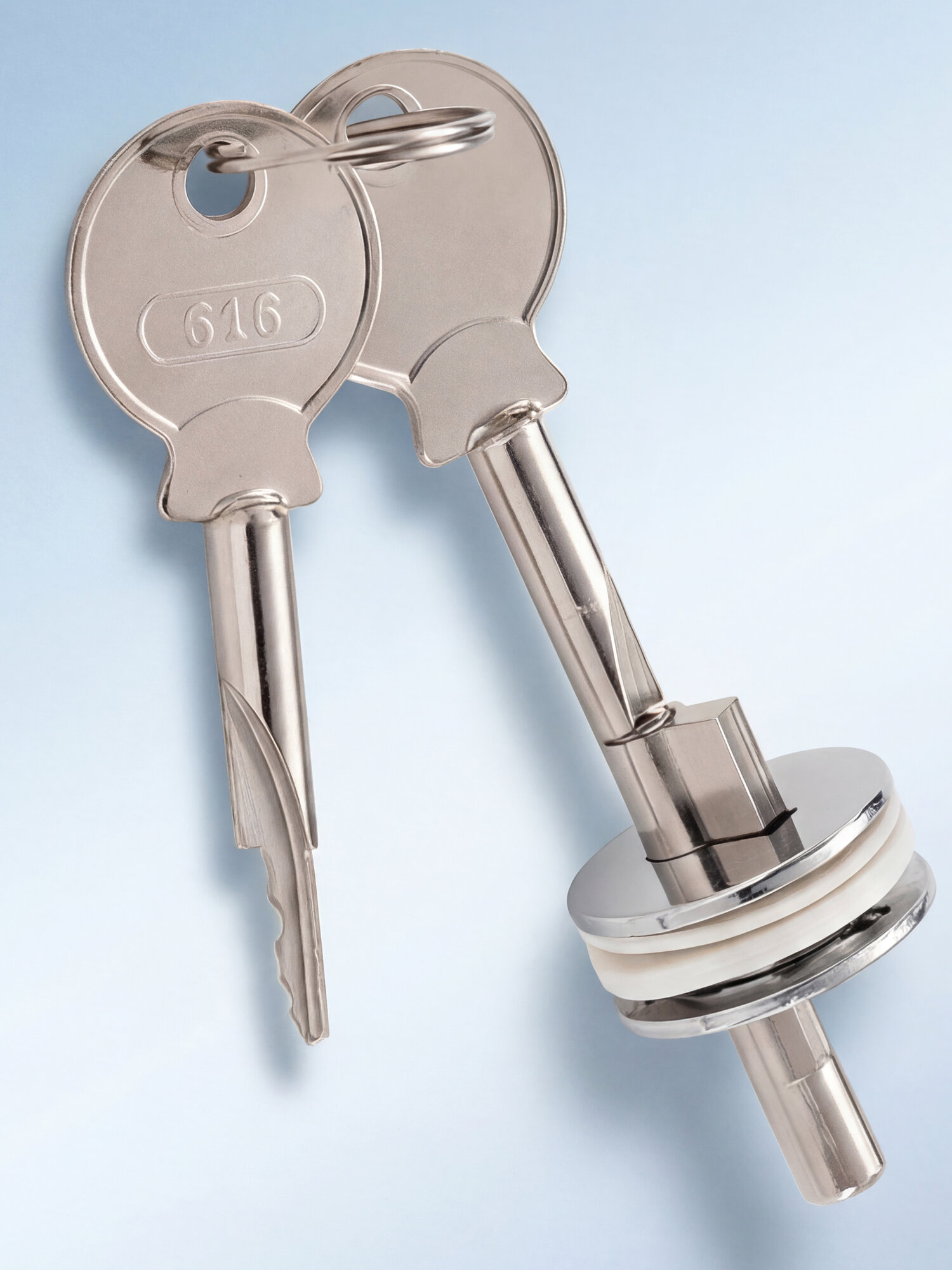 Замок для морозильного ларя и витрин в комплекте с ключами