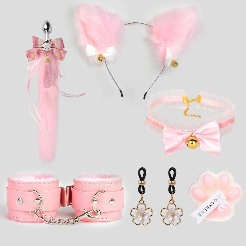 Секс-игрушки для женщин, эротический хвост, симуляция лисы, набор анальных пробок, цилиндрический пробок, эротическое тренировочное средство для женщин