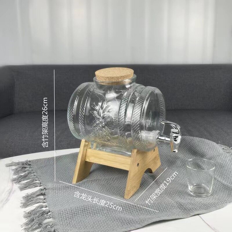 Стеклянная бутылка для вина, утолщенное стекло, интернет-знаменитость, 2 джин, 3kg 5kg винный кувшин, летний напиток, контейнер для кока-колы, вино