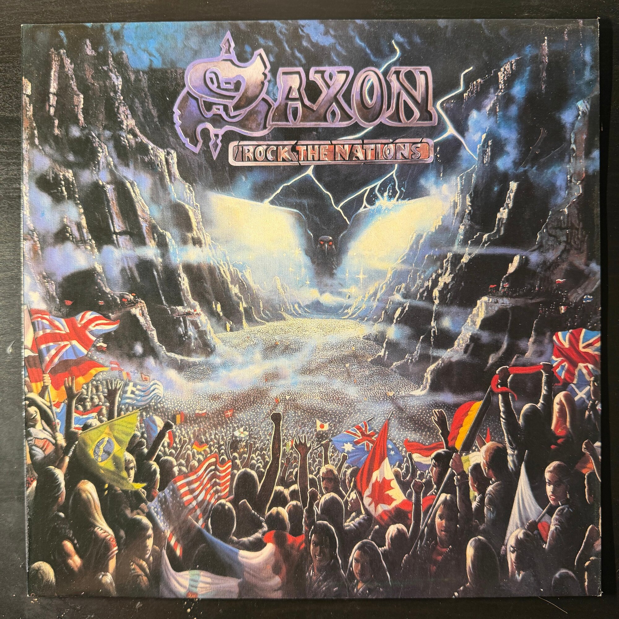 Виниловая пластинка Saxon Rock The Nations (Европа 1986г.)