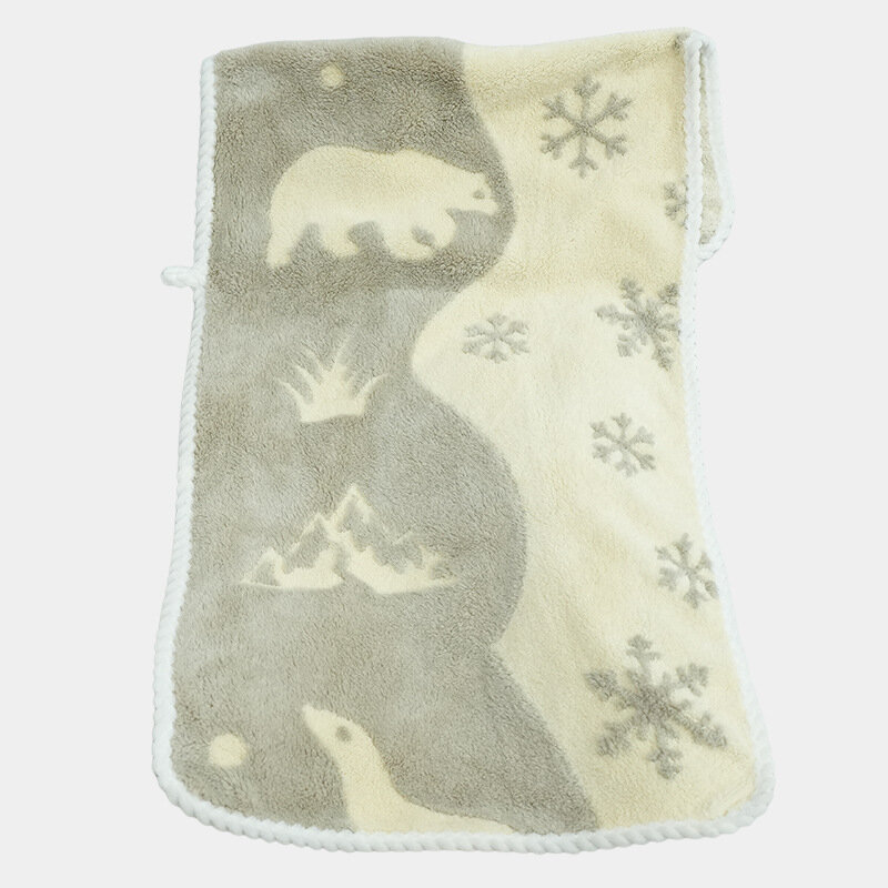 Коралловое бархатное облако мягкое полотенце утолщение влагопоглощающий полотенце Облака бархат-Снежный сад серый