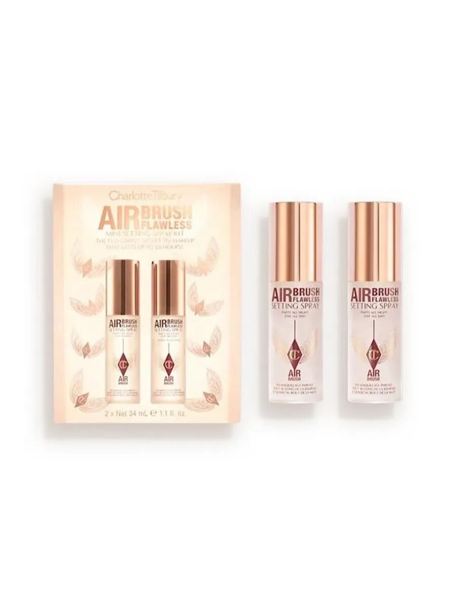 Набор косметики Charlotte Tilbury два миниатюрных спрея для фиксации макияжа AIRBRUSH FLAWLESS MINI SETTING SPRAY KIT