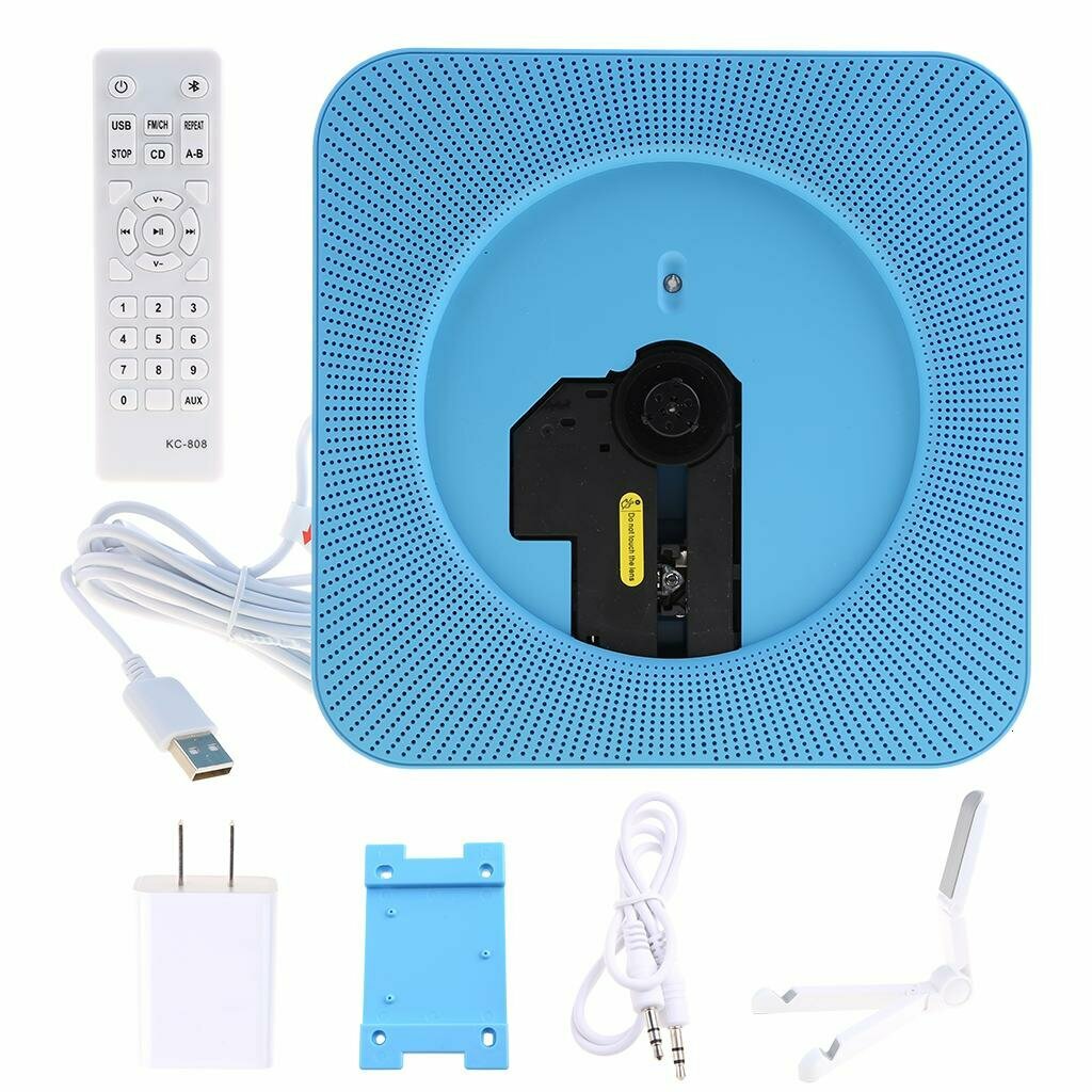 Портативный CD-проигрыватель с Bluetooth и пультом управления, Синий