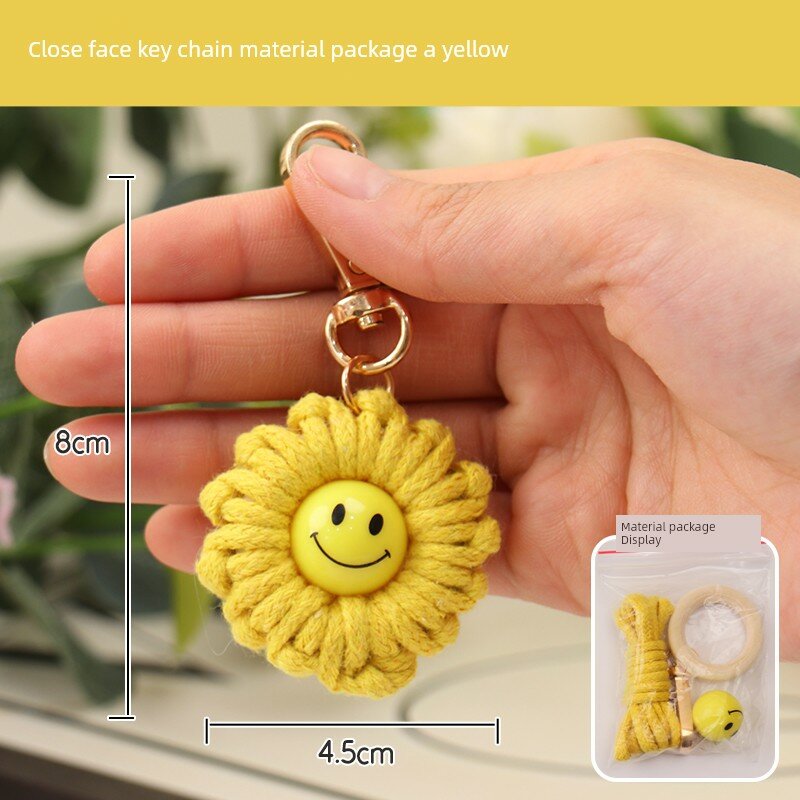 Материалы для плетения брелоков в детском саду, материалы для плетения с изображением смайликов, занятия по рукоделию,