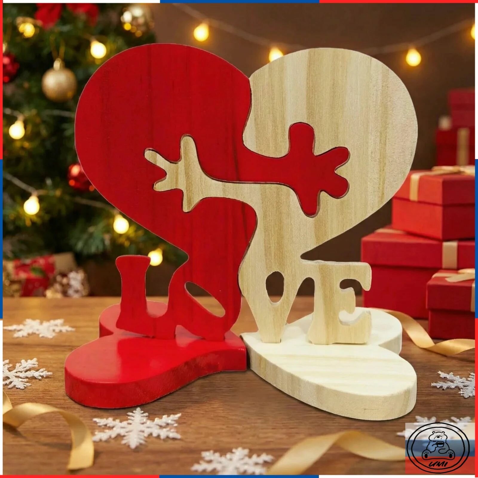 Фигурка интерьерная сердце из двух половинок "LOVE"/декор для влюблённых