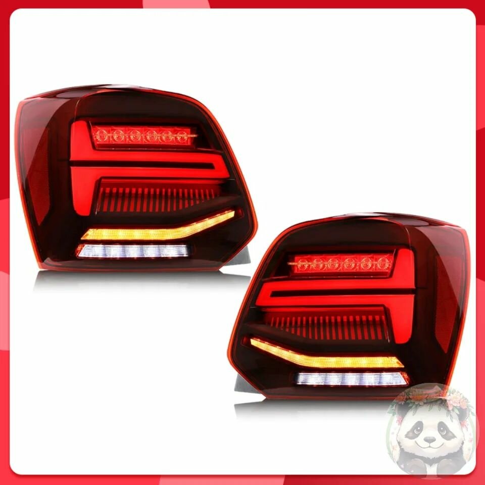 Фары автомобильные, 2 шт, арт. Аксессуар для замены задних фонарей VLAND, подходит для автомобилей Volkswagen Polo 2011-2017 годов. Общий комплект LED-фонарей с поворотниками и тормозами.