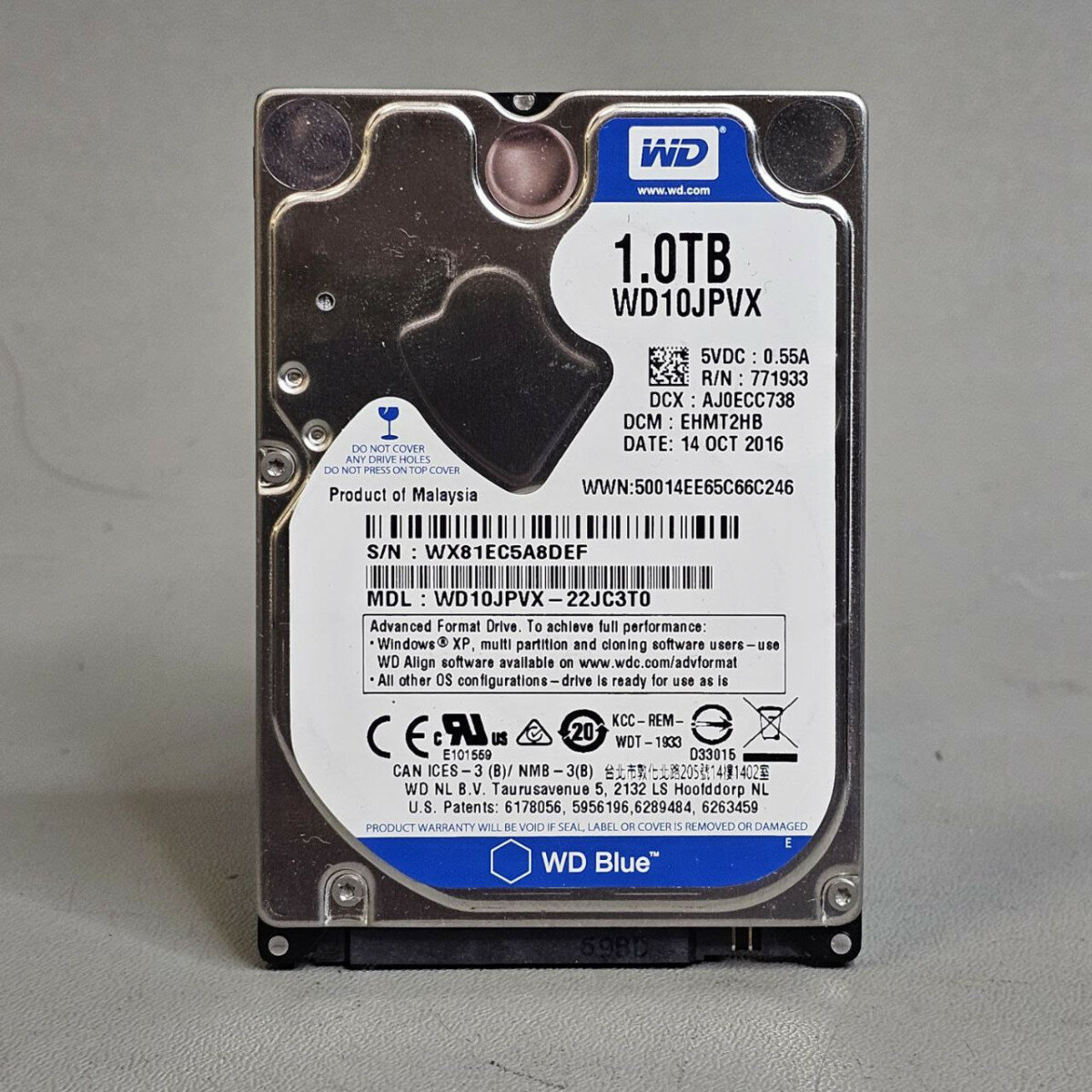 Жесткий диск Western Digital WD Blue WD10JPVX 1TБ