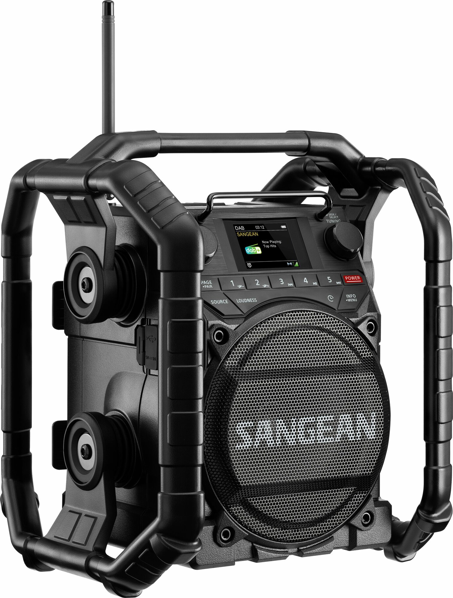 Радиоприемник Sangean U4X Black, FM/DAB+, Bluetooth, USB, цифровой тюнер, 24Вт, черный