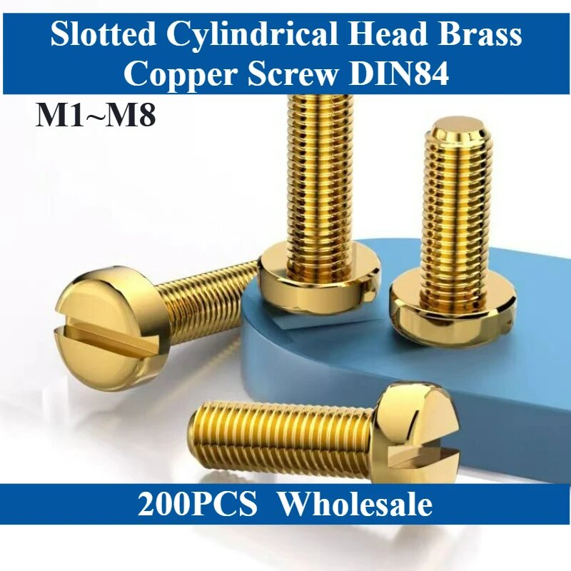 Винты латунные DIN84 M1-M10 x6mm 200шт