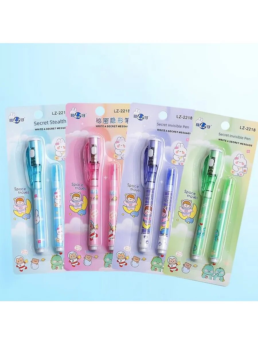 Флуоресцентный маркер с УФ (Мультяшный набор, 1 случайный)