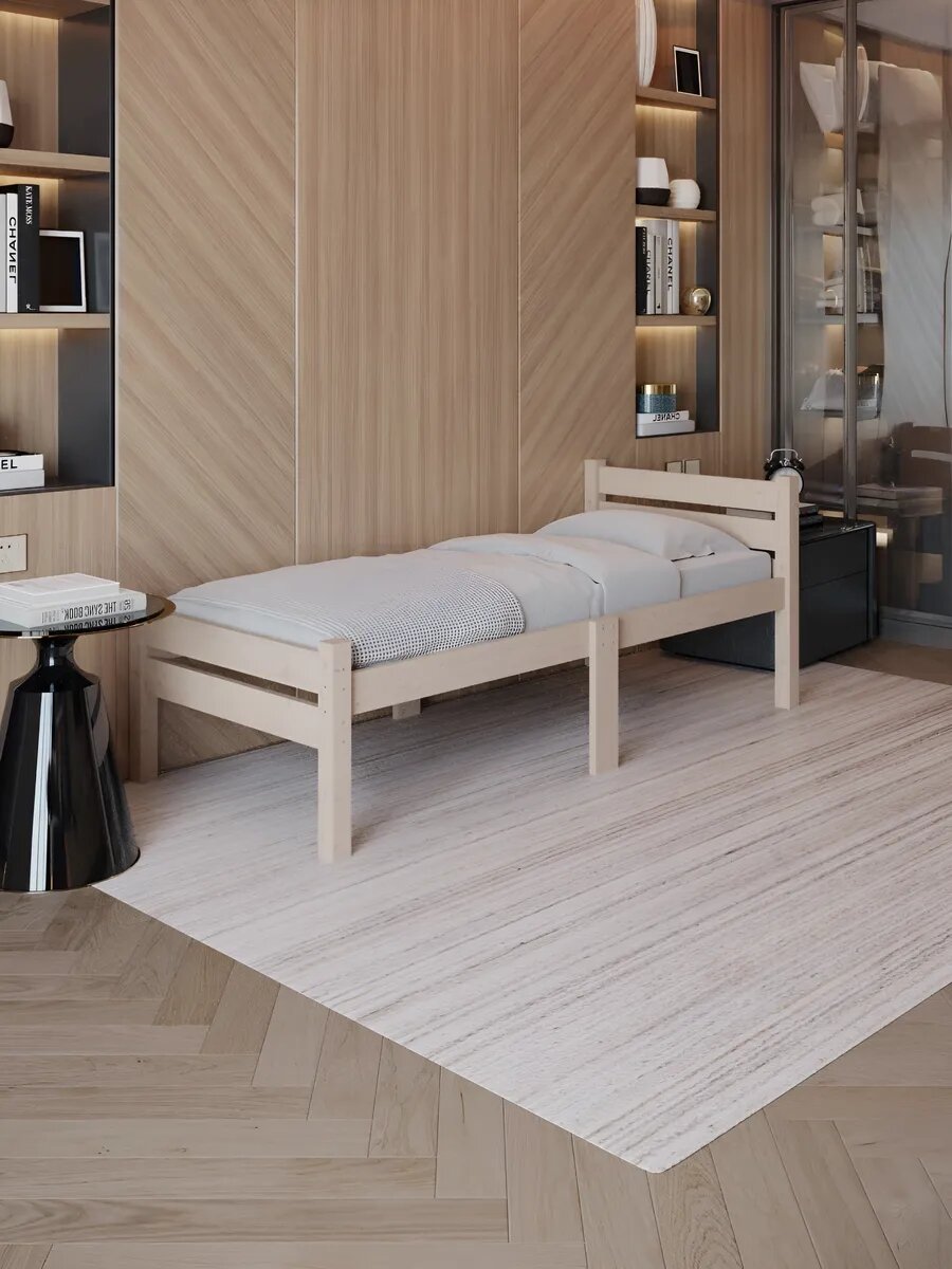 Кровать односпальная, конте, массив, 70х180 см