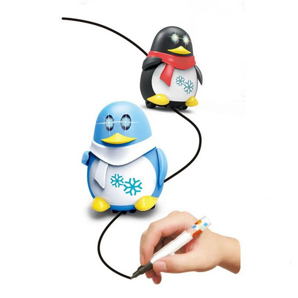 Индуктивная игрушка пингвин, игрушка по нарисованной линии, милая модель пингвина