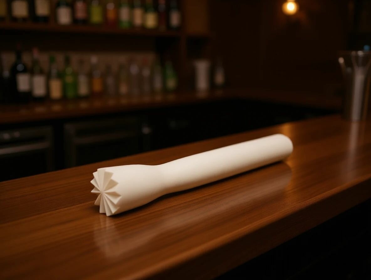 Мадлер пластиковый "MG" L-21см треугольник белый