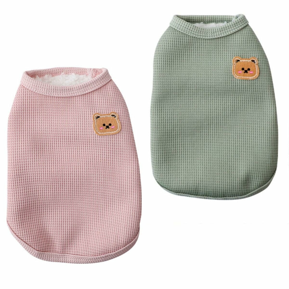 2x пуховые свитера для питомцев, бесрукавные жилеты для кошек и собак, маленькие и средние размеры, материал хлопок, размеры S, M, L, XL, XXL, подходит для биглей, померанца, ши-тцу, чихуа-хуа, пуделя, шнауцера, мини-дачшунда, котов сфинкса, Донской,