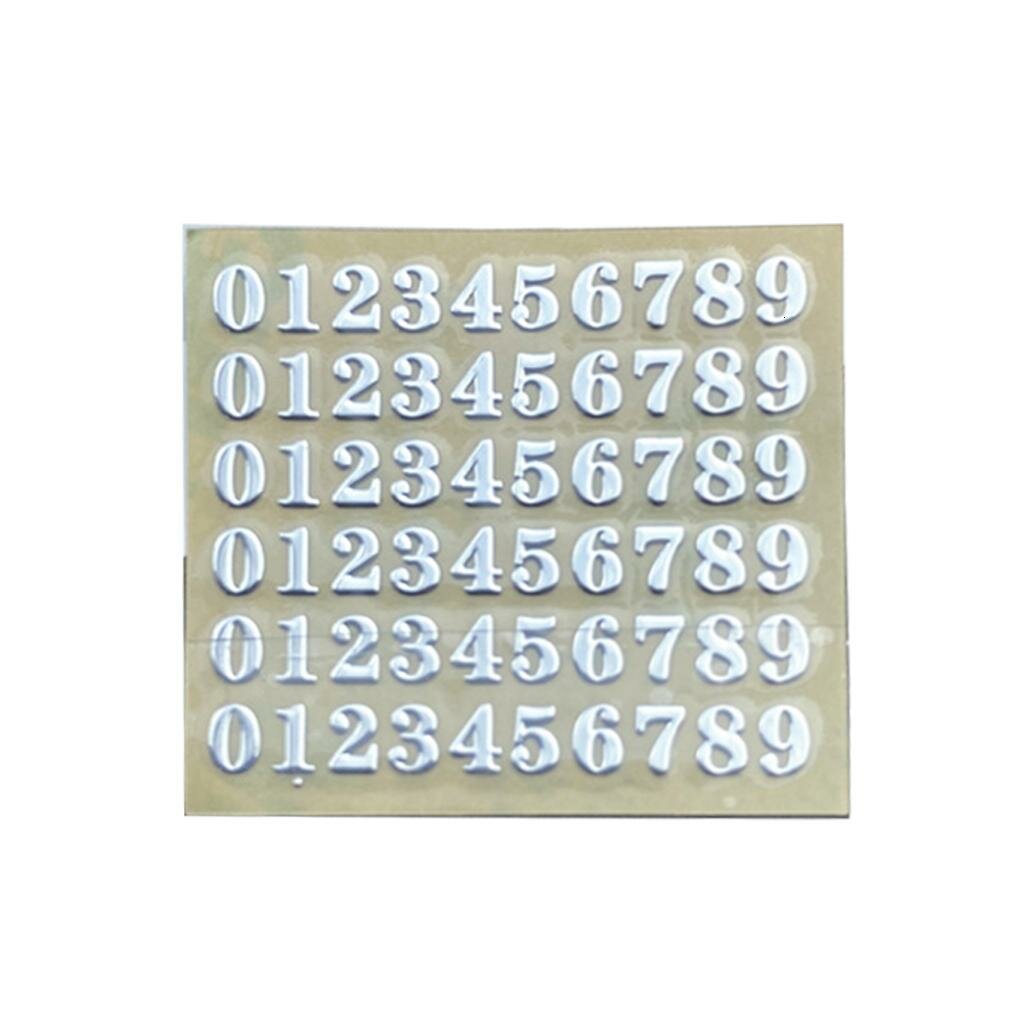 Блестящие самоклеящиеся буквы и цифры, 6