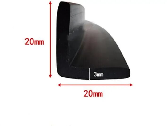 Уплотнитель L-образный 20x20mm