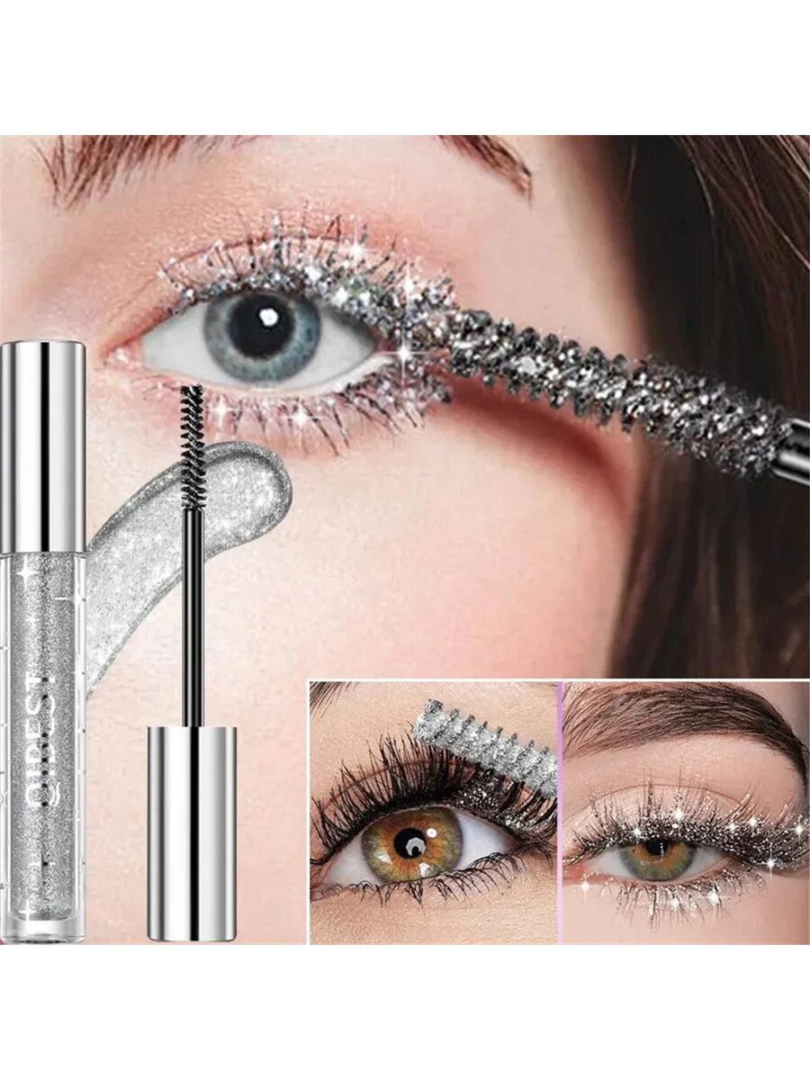Золотая тушь для ресниц, сияющая бриллиантовым блеском