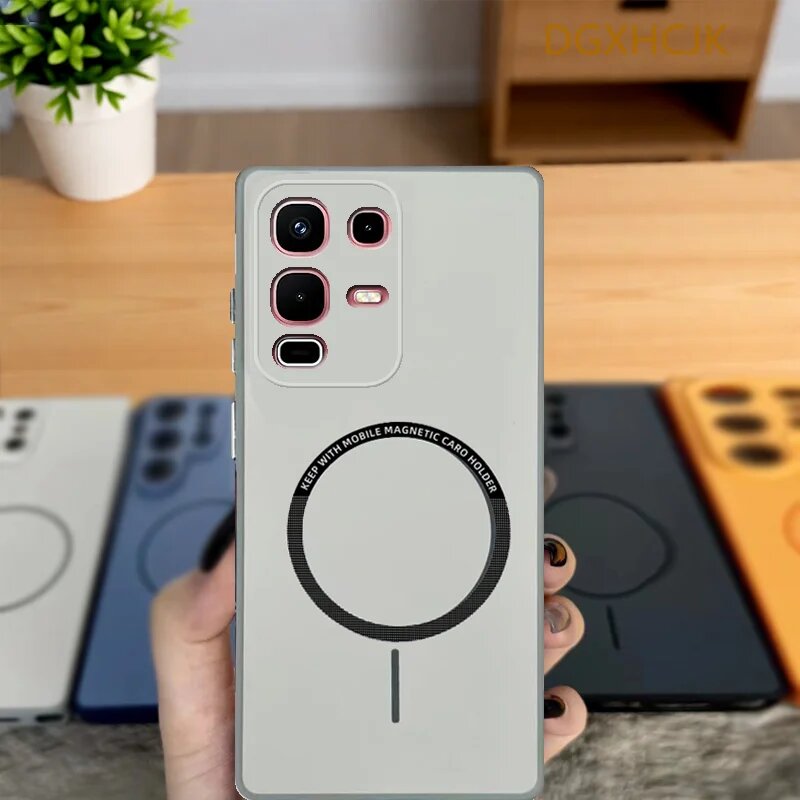 Красочный Магнитный Жесткий Силиконовый Чехол Для Infinix Note Infinix Note 50x, Белый, XCK gray