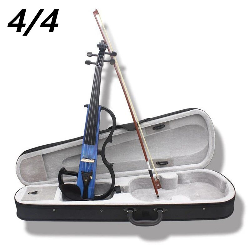 Электроскрипка OLOMM 4/4 оранжевая/синяя для детей и взрослых Blue