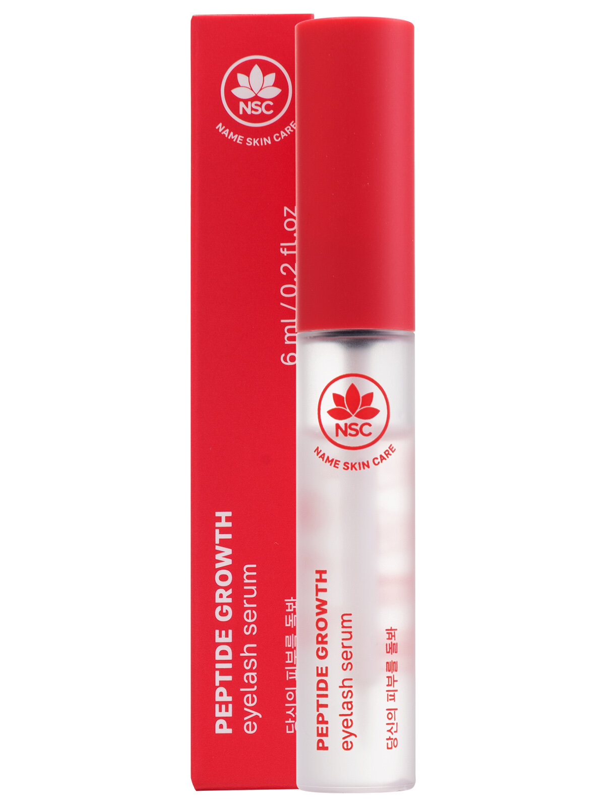 Сыворотка для роста ресниц и бровей NSC с пептидами, бесцветная 6мл